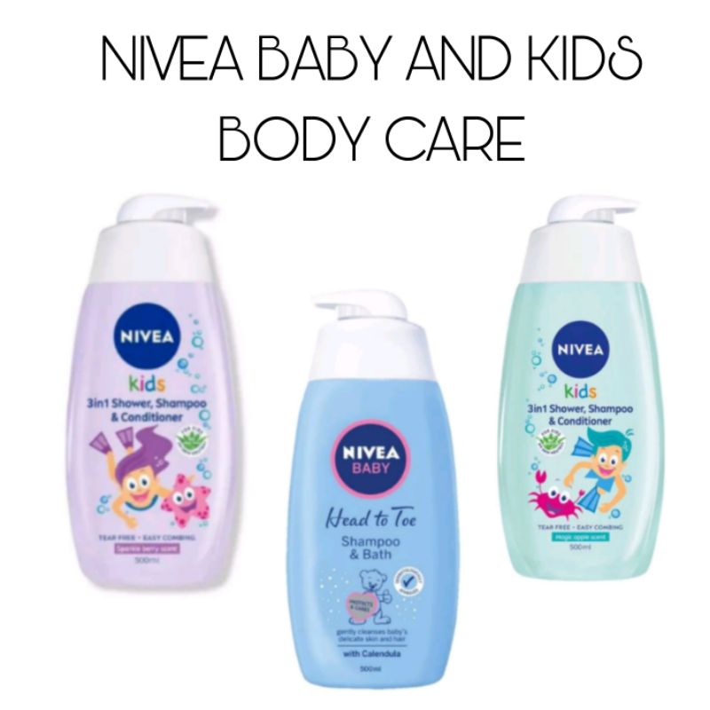 Nivea Baby Head To Toe Body Wash | Kids 3 in 1 Shower Shampoo ...