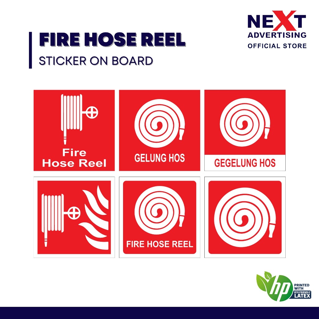 Fire Hose Reel Sign | Fire Safety | Sticker Or Sticker On Board ...