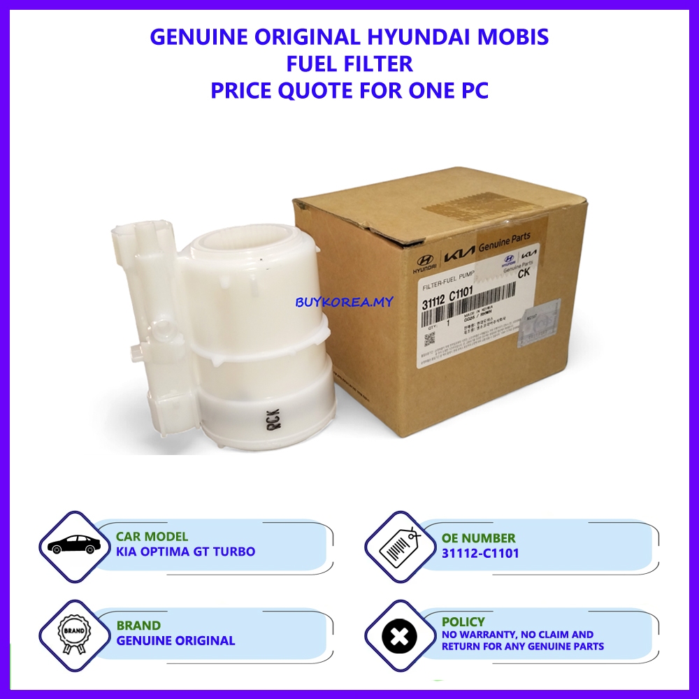 Kia Optima GT Turbo Genuine Hyundai Mobis Fuel Filter (31112-C1101 ...