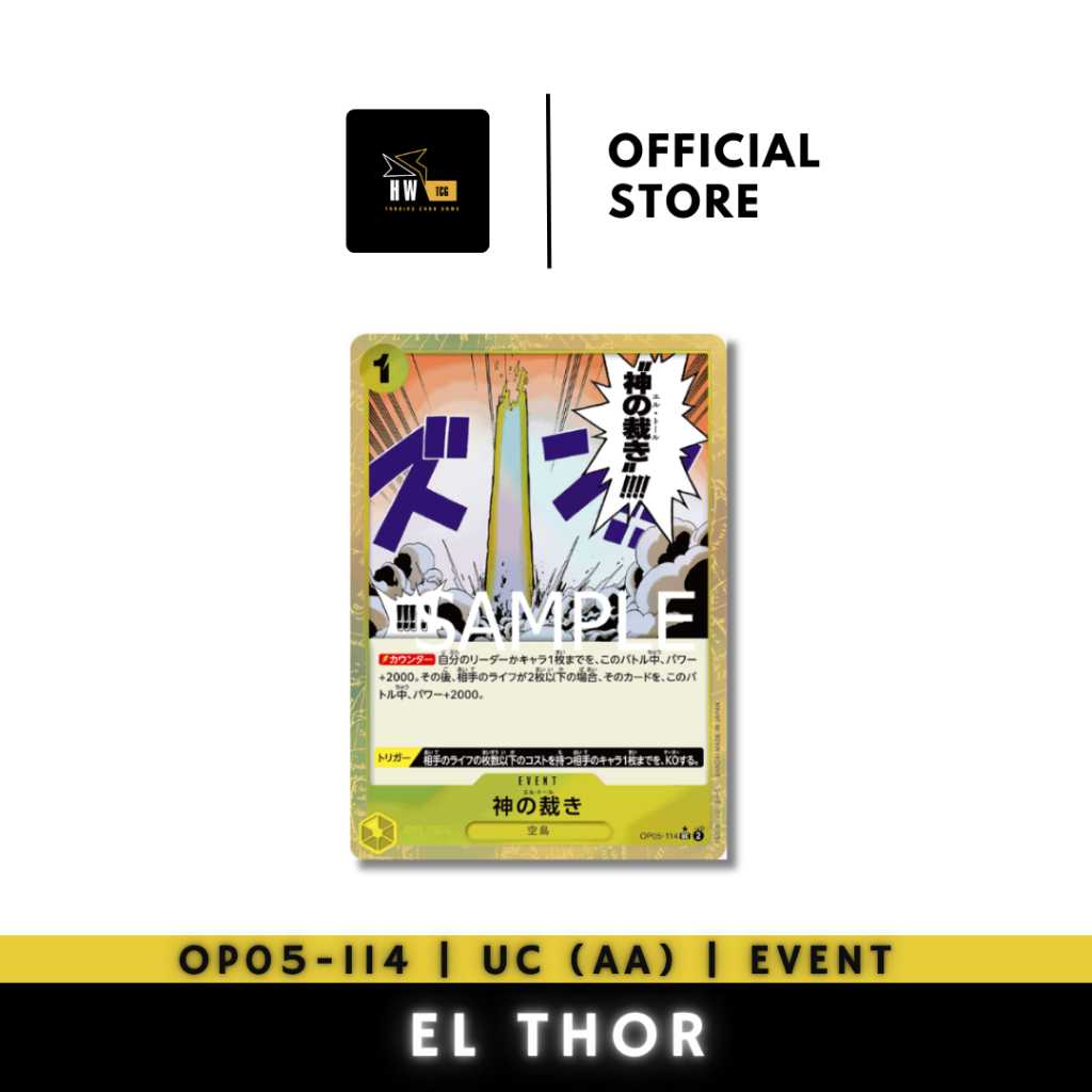 One Piece Card Game OP05-114 | UC (AA) | EVENT El Thor | Shopee Malaysia