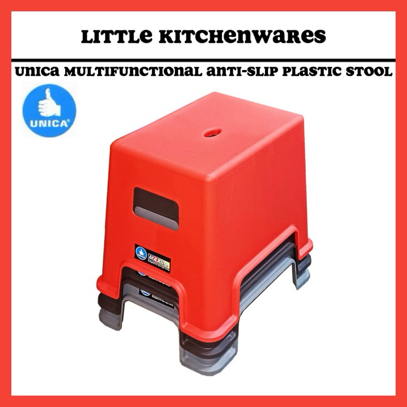 Unica Multifunctional Anti-Slip Plastic Stool/ Bathroom Kid Adult Heavy ...