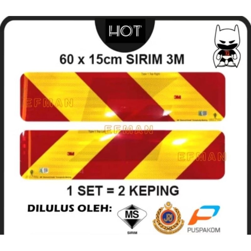 3M Diamond Grade Reflective Sticker With SIRIM /Red Yellow Lorry ...