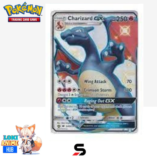 Shiny Charizard-GX SV49/SV94 Sun & Moon Burning Shadows Gred S PTCG ...