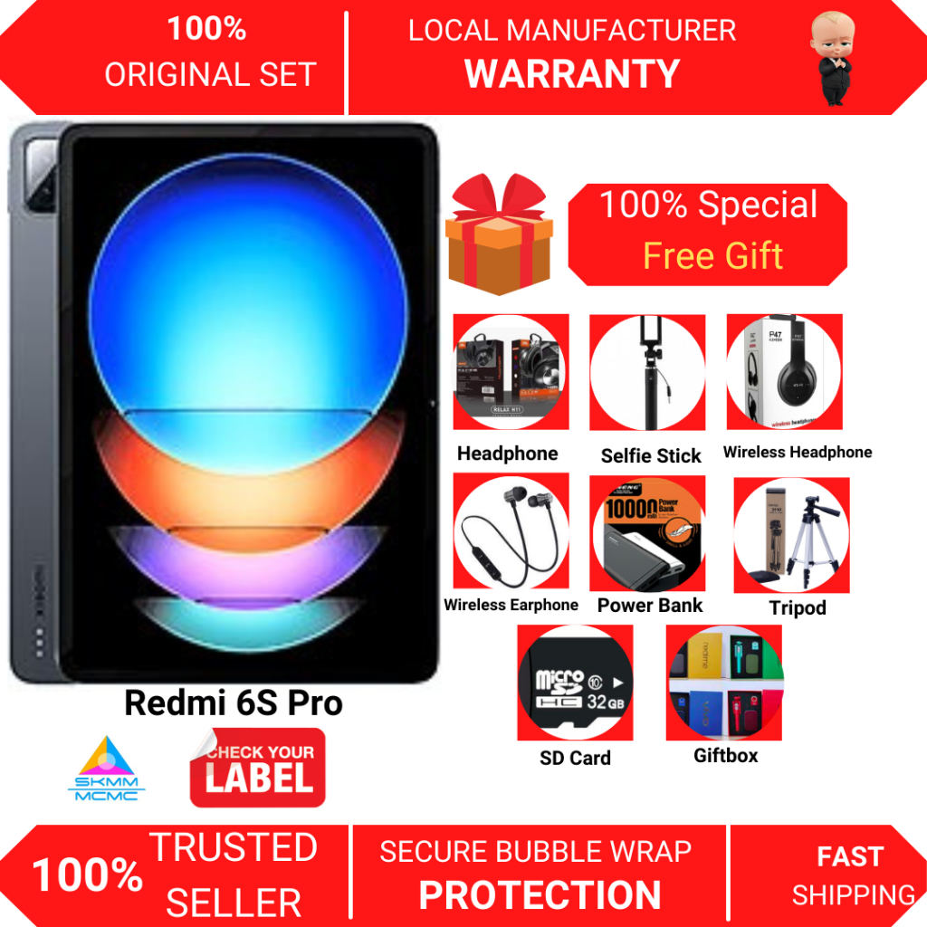 [ READY STOCK ] ⭐ Redmi Pad 6S Pro ⭐ [ 8+256GB ] ⭐ Redmi Pad Pro ⭐ [ 6 ...