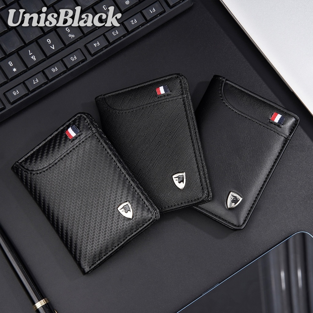 UnisBlack Small Men Wallet , Short Wallet Men , Card Holder Wallet ...
