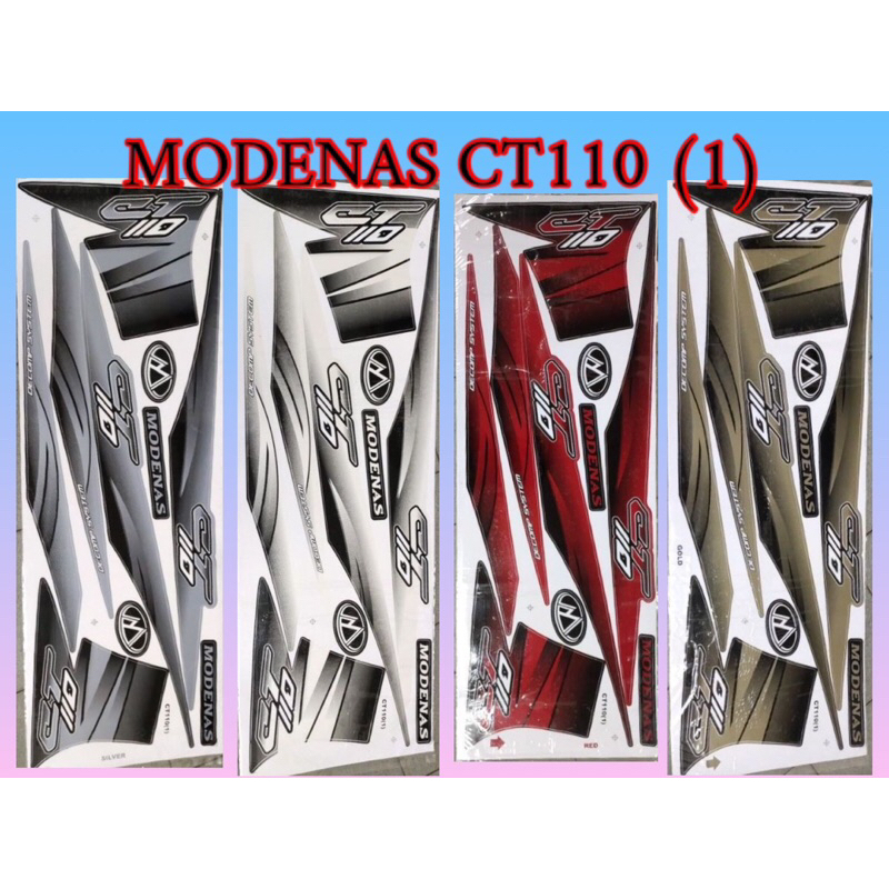 BODY STICKER MOTORCYCLE MODENAS CT110 (1) | Shopee Malaysia