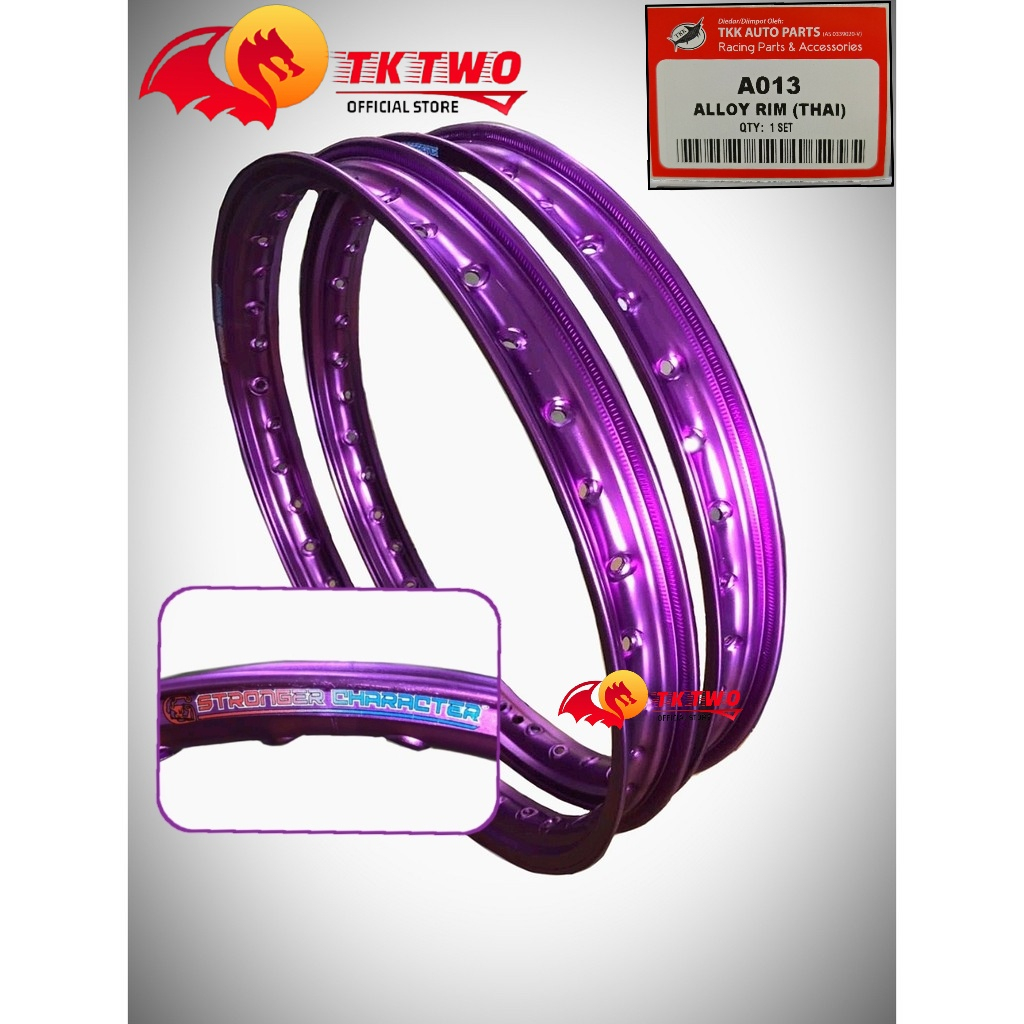 (A013) 2 PCS ALLOY RIM THAILAND ALOI RIM KONG ALLOY SC 140 X 17 "TK2 ...