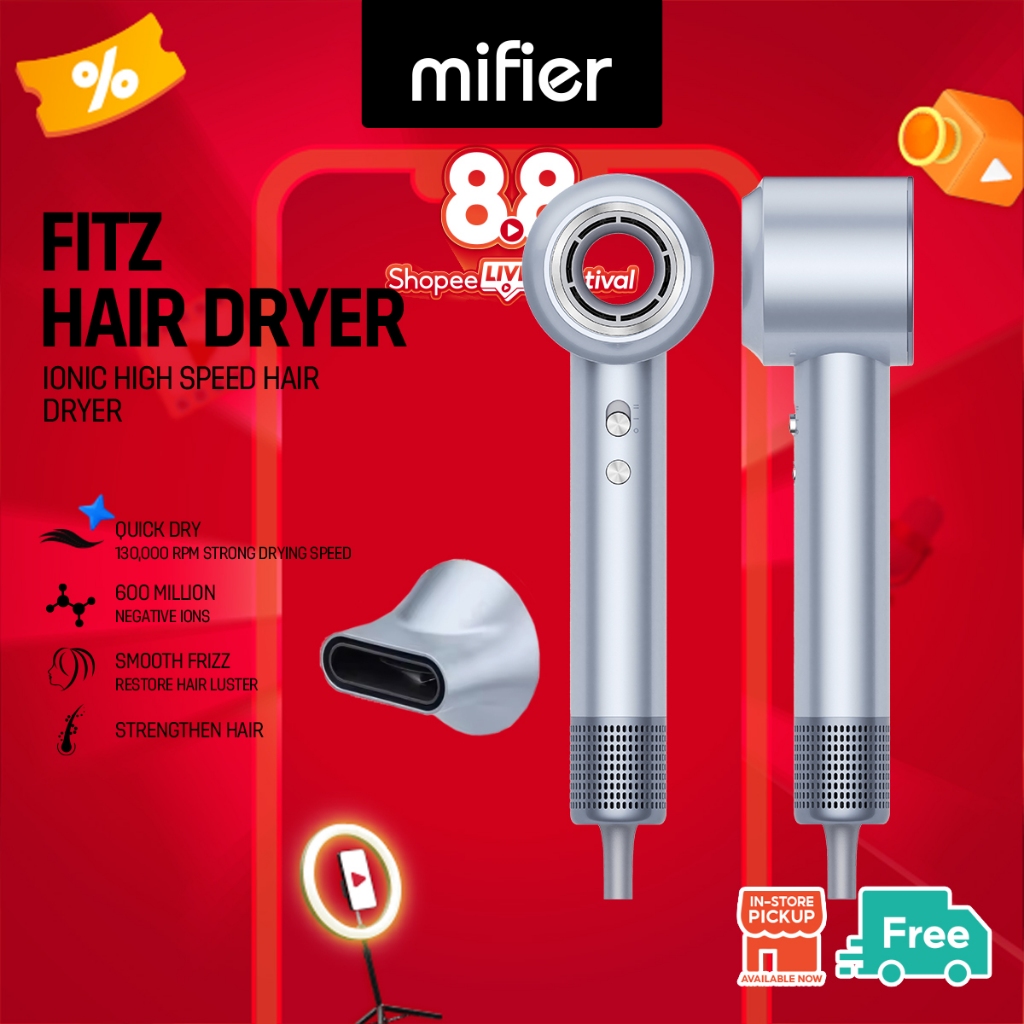Mifier FITZ High Speed Hair Dryer Negative Ions Strong Wind Quick Dry ...
