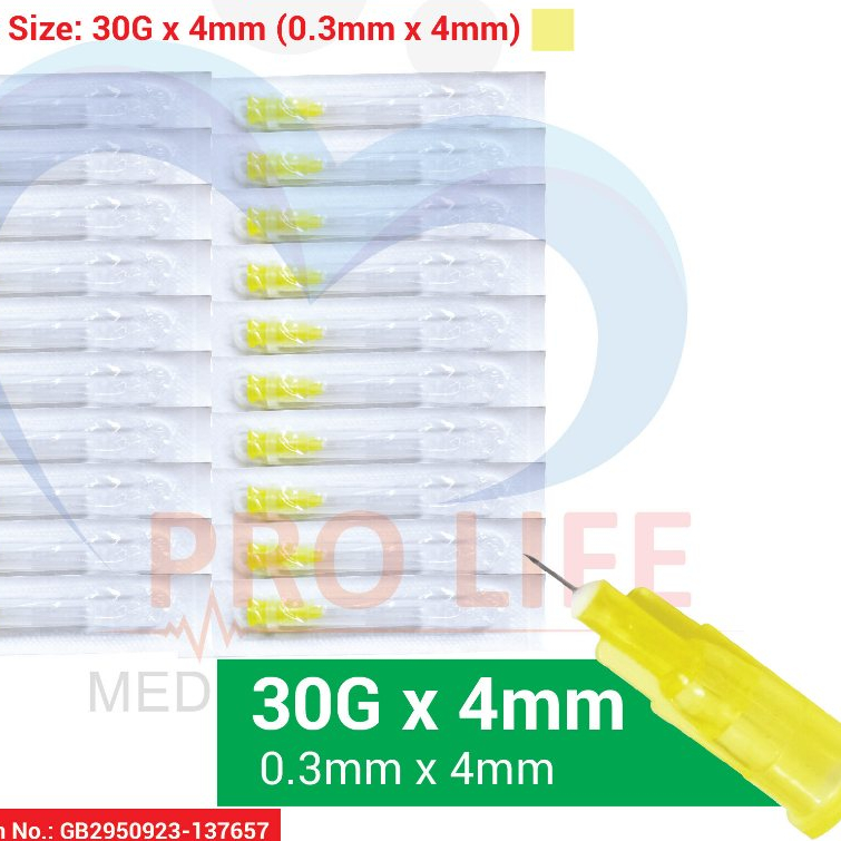 Ultra Fine Needle 30G 4MM Jarum Pendek (Painless Beauty Needle) Primes ...