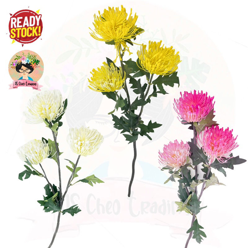 🔥Ready Stock🔥Spider Flower/Bunga Mom/Artifical Flower 3 Heads ...