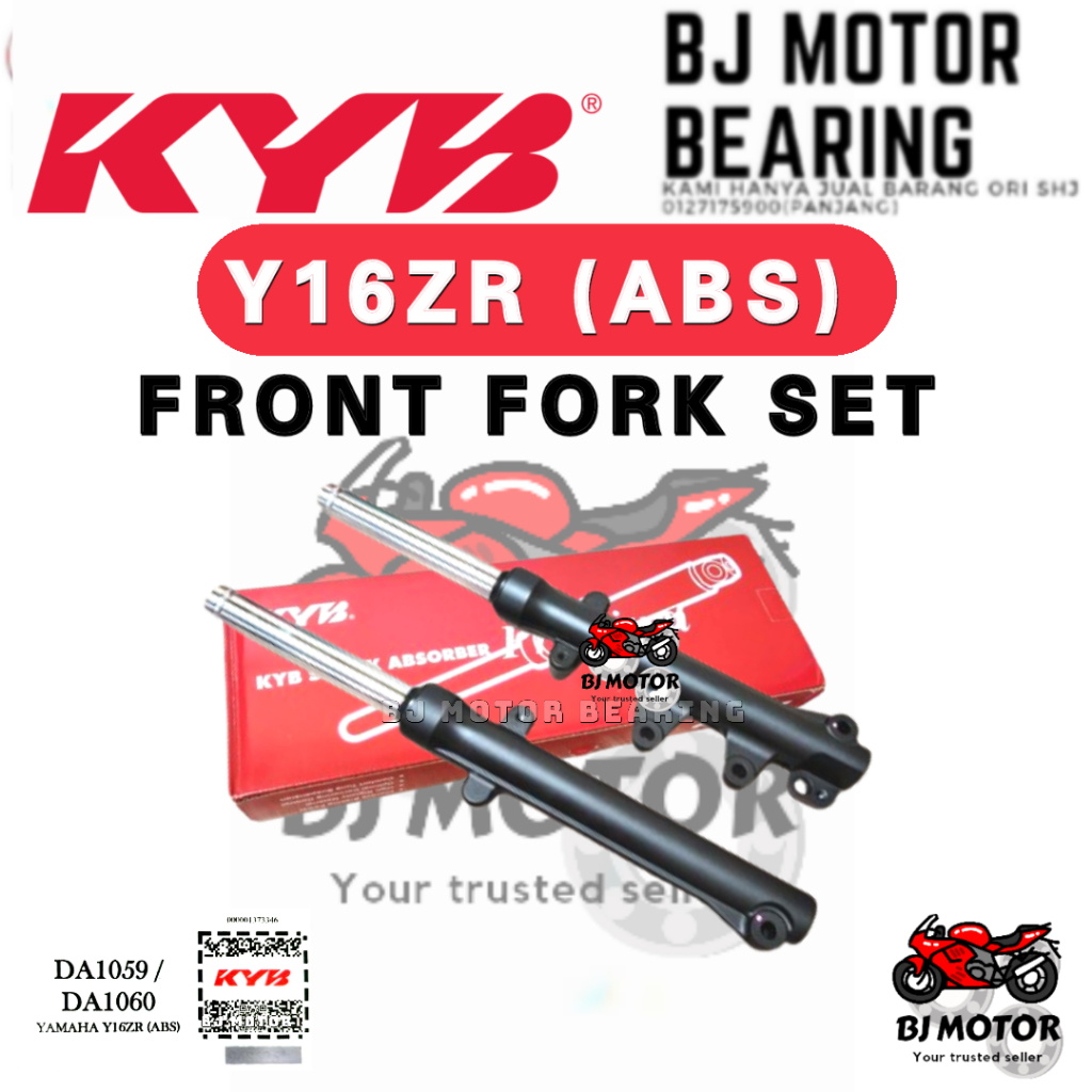 YAMAHA Y16ZR ABS FRONT FORK SET Y16 ABS Y16 V2 ABS ABSORBER DEPAN 100% ORIGINAL KYB DA15059 ...