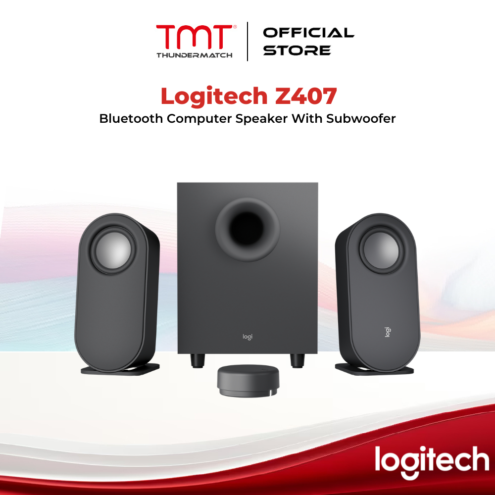 Logitech Z407 Bluetooth Computer Speakers with Subwoofer and Wireless ...