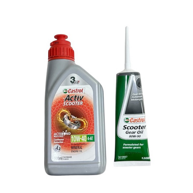 CASTROL 4T ACTIV SCOOTER ENGINE OIL LUBRICANT MINYAK HITAM / GEAR OIL ...