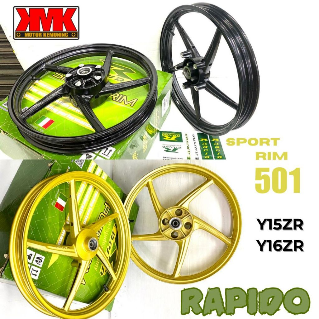 RAPIDO SPORT RIM 501 ABS READY Y15ZR / Y16ZR Y15 Y16 ABS 160/160 -17 ...
