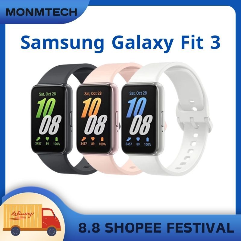 Samsung Galaxy Fit 3 (R390) 1.6” AMOLED 208 mAh Battery Smart Watch ...