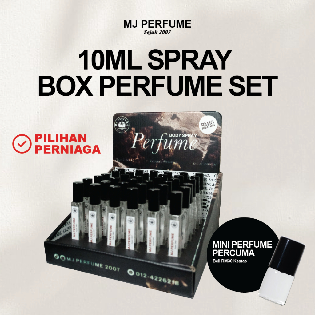 MJ Box Perfume Set Permulaan Ejen 10ml Spray (36 btl) | Shopee Malaysia