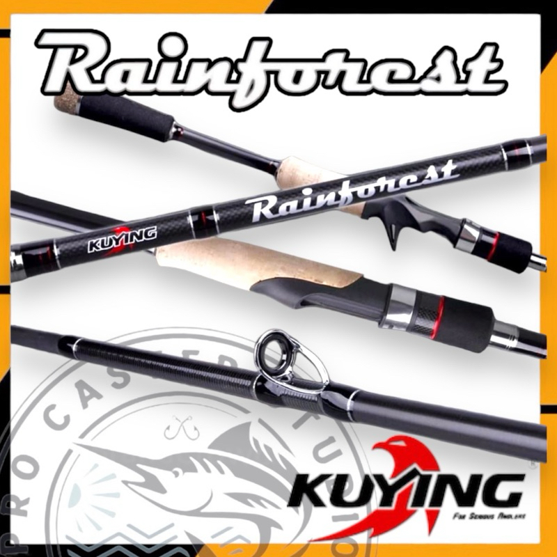 KUYING RAINFOREST FISHING ROD graphite Light weight spinning rod ...