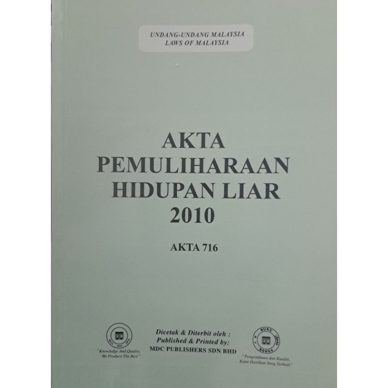 akta pemuliharaan hidupan liar | Shopee Malaysia
