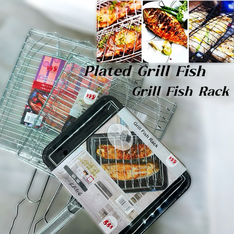 Plated Fish Grill/ Grill Fish Rack/ BBQ Clipper/ Panggang Ikan Lapik ...