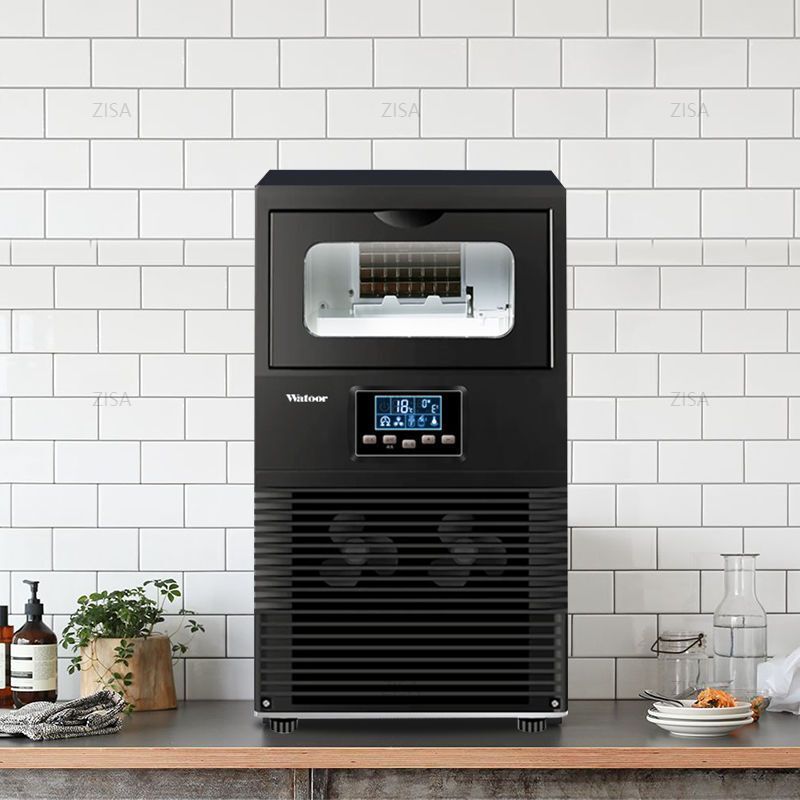 40KG Ice Machine Commercial Milk Tea Shop Bar Automatic Cube Ice Maker ...