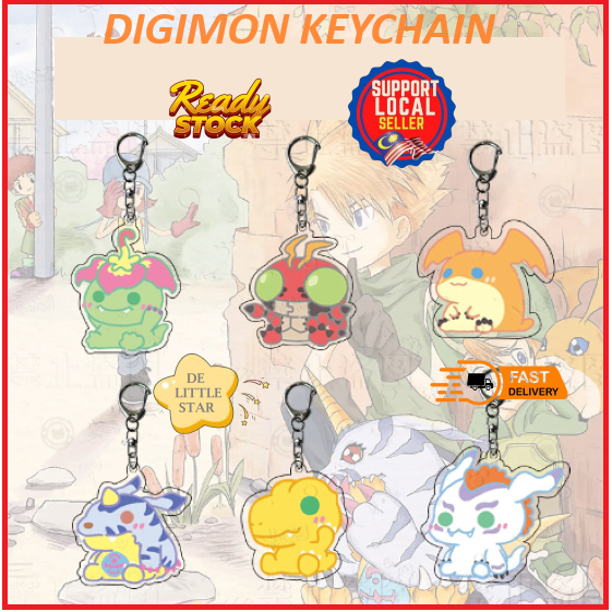 DIGIMON Acrylic Keychain Double Sided Cute Keychains Pendant anime ...