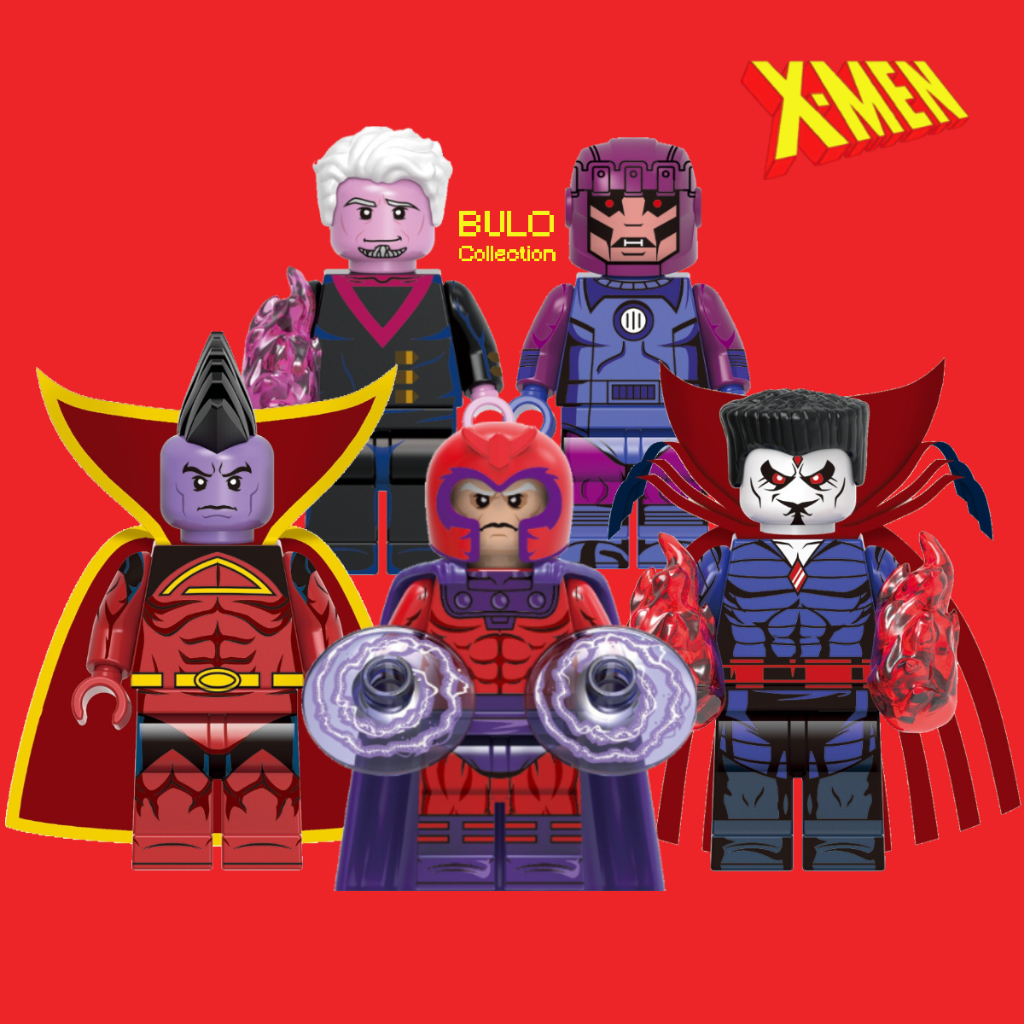 Marvel X-men Villains Custom Minifigures Magneto Sentinel Sinister ...