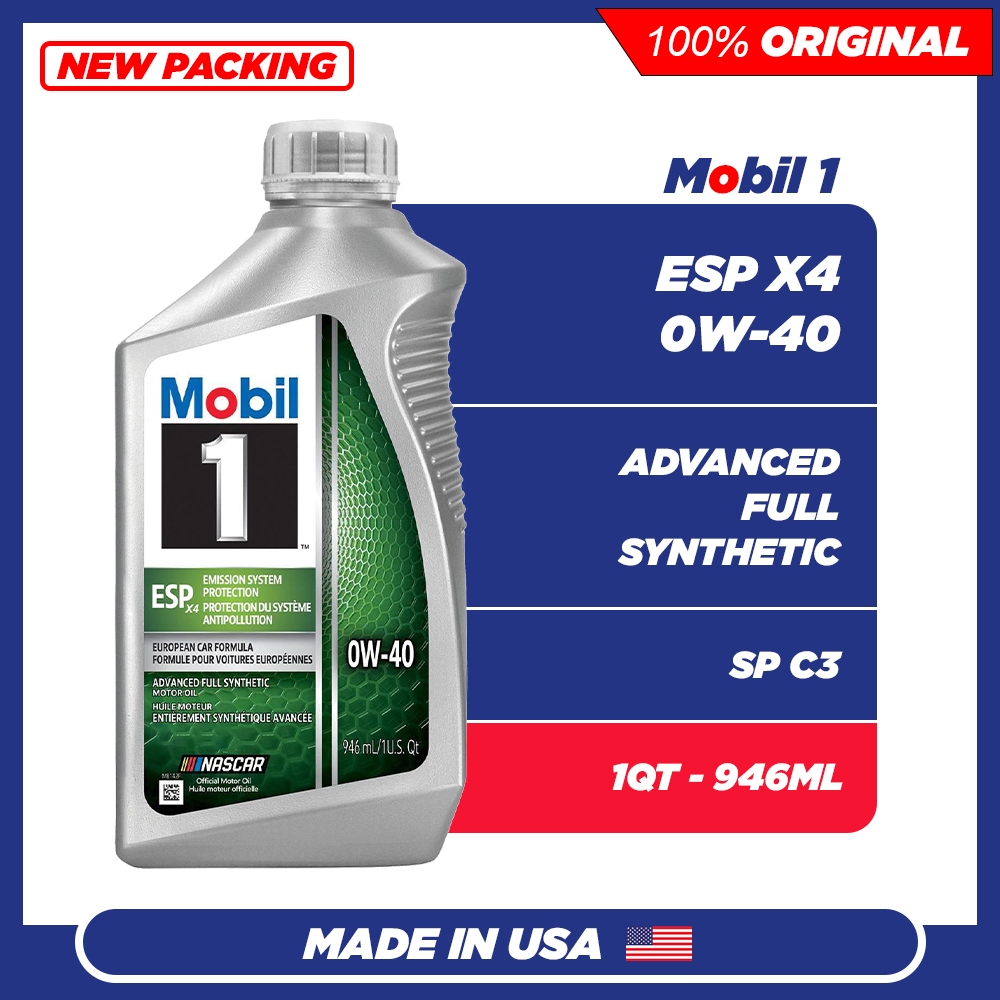 (USA) MOBIL 1 ESP X4 0W40 C3 SP Advanced Fully Synthetic Engine Oil ...
