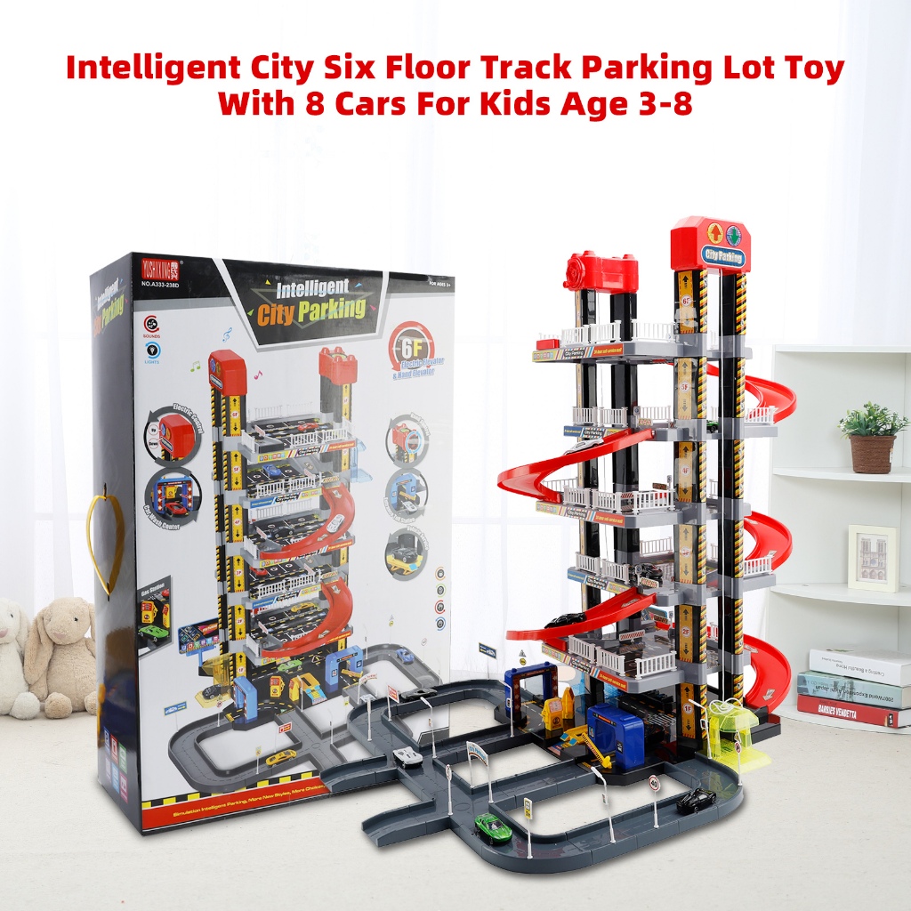 DIY multifunctional Parking lot toy Car parking toys Car track toys 6 ...