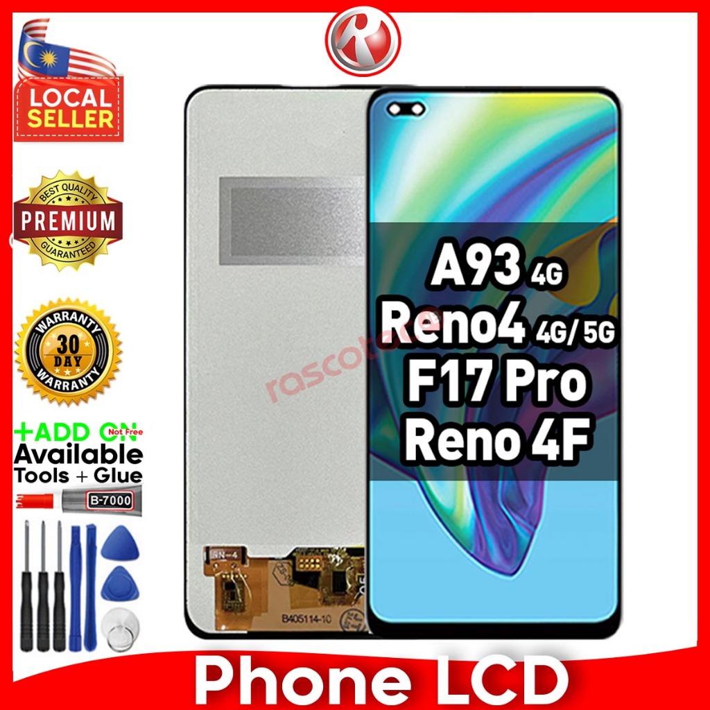 OPPO A93 4G / F17 PRO / Reno4 RENO 4 4G 5G / RENO 4F / RENO 4 LITE CPH2113 Compatible LCD TOUCH ...