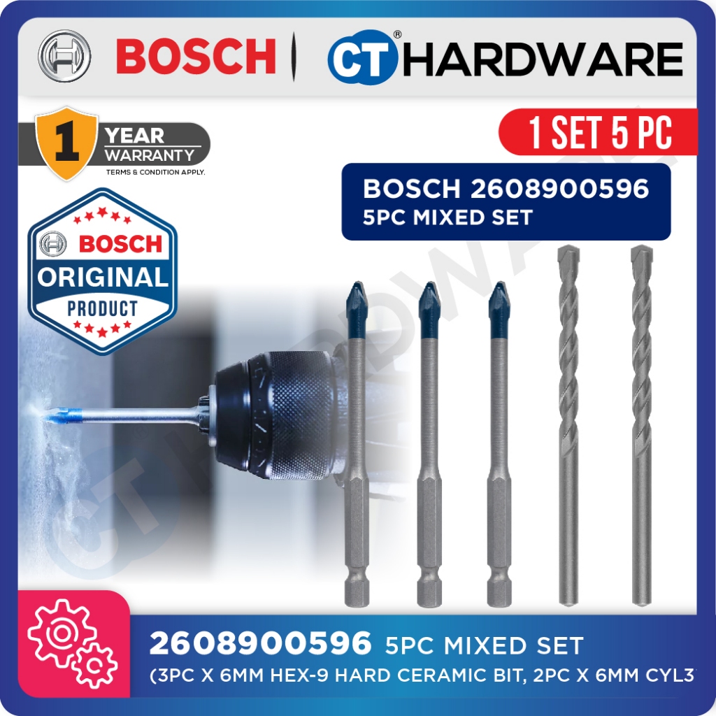 Bosch HEX-9 Hard Ceramic, Multi Construction & CYL-3 Drill Bit ...