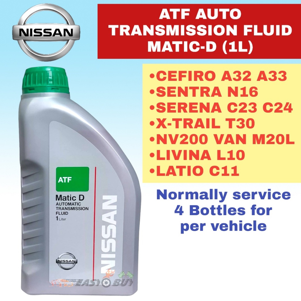 Nissan ATF Automatic Transmission Fluid Auto Gear Oil 1L Matic-D ...