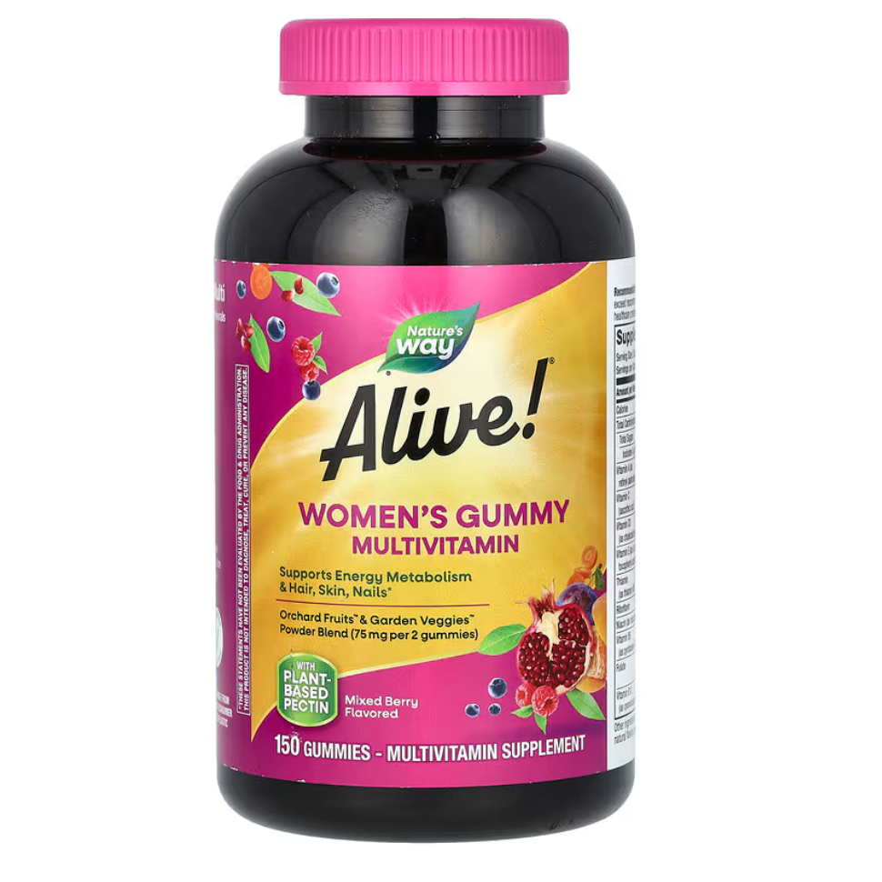 Nature's Way, Alive! Women's Gummy Multivitamin, Mixed Berry, 60 ...