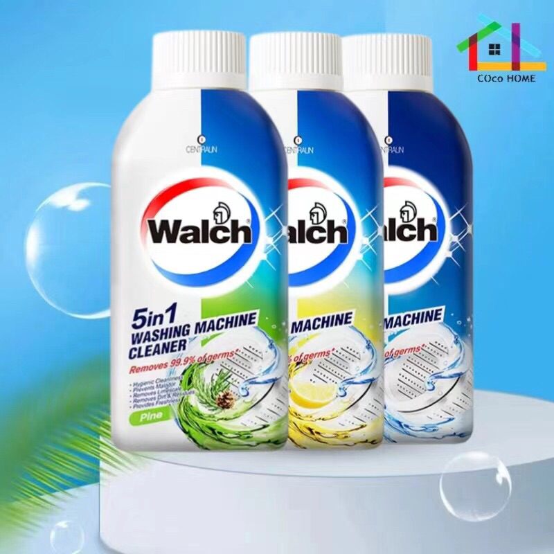 Walch 5 in 1 Washing Machine Cleaner Lemon Pine Original Scent 250ml ...