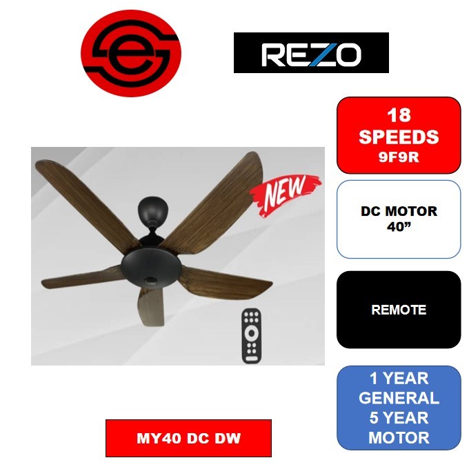 (KLANG VALLEY NORMAL INSTALLATION)REZO REMOTE CONTROL CEILING FAN WITH ...