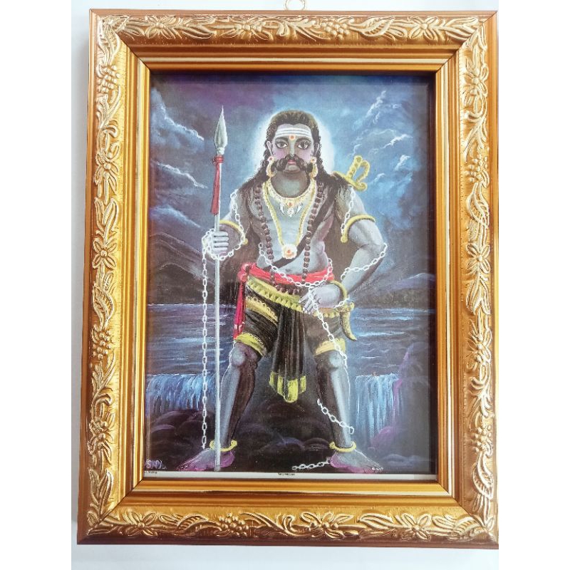 Sangili Karuppar Golden Frame With Mirror | Shopee Malaysia