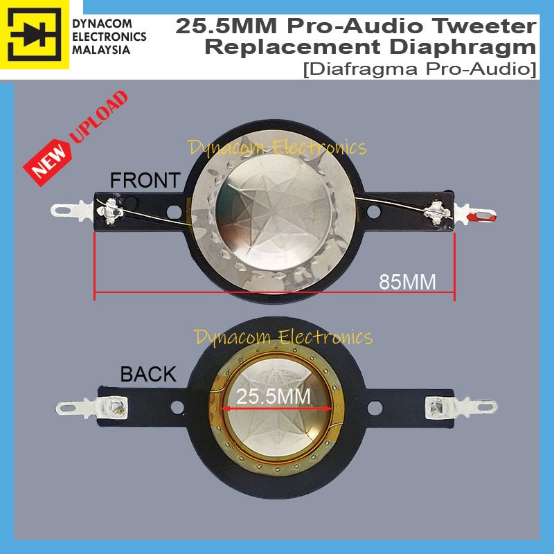 25.5M Pro-Audio Tweeter Replacement Diaphragm Tweeter Coil Diaphragm ...