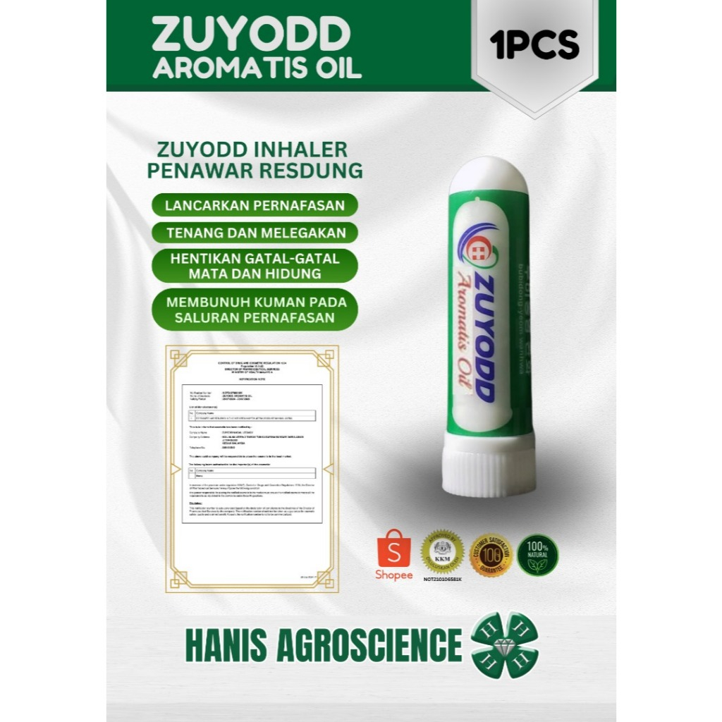 ZUYODD Inhaler Ubat Resdung Dewasa & Kanak2 Ekstrak Bunga Cengkih Basmi ...