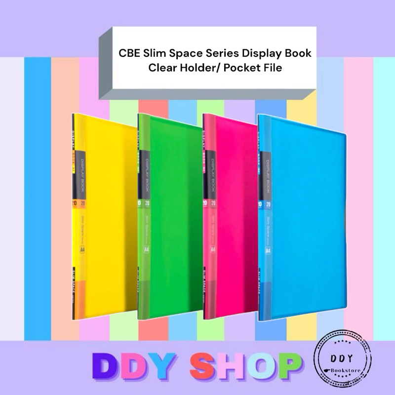 CBE Slim Space Series Display Book Clear Holder Pocket File | Shopee ...
