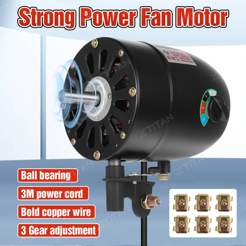 READY STOCK🔥220VHorns Fan High-Power Industrial Fan Motor Cover Stand ...