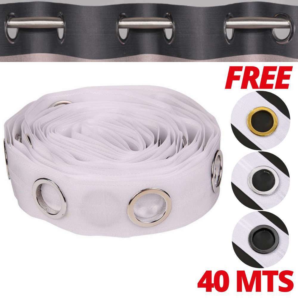 [40 M/ROLL] Eyelet Curtain Heading Tape / Pengeras Langsir Eyelet FREE ...