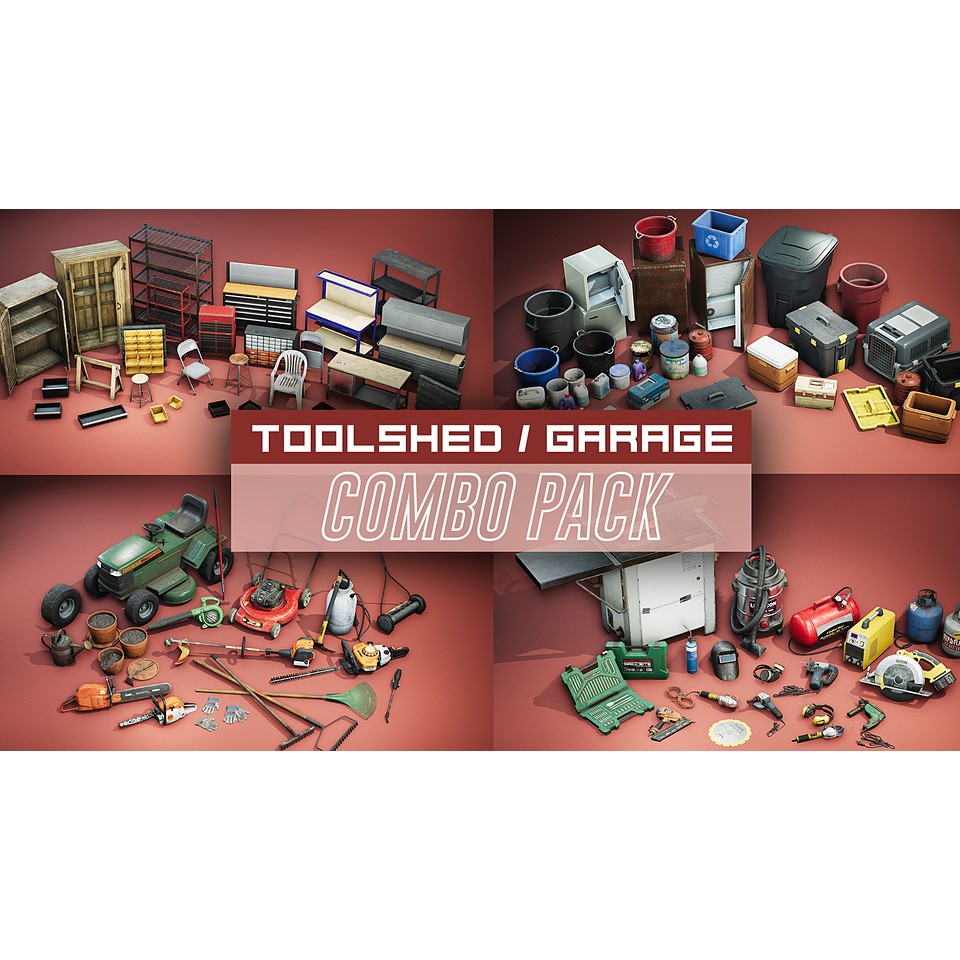【3D】《1/64 Toolshed Garage Props Combo Pack (1-6) 》～3D STL for PLA ABS ...