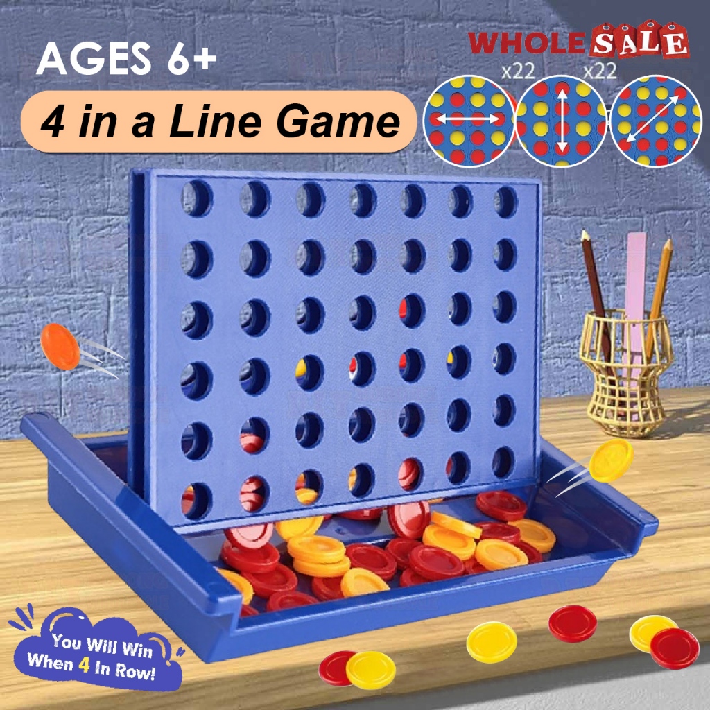 BINGO 4 IN A LINE Family Board Games Strategic Game Connect Four Row ...