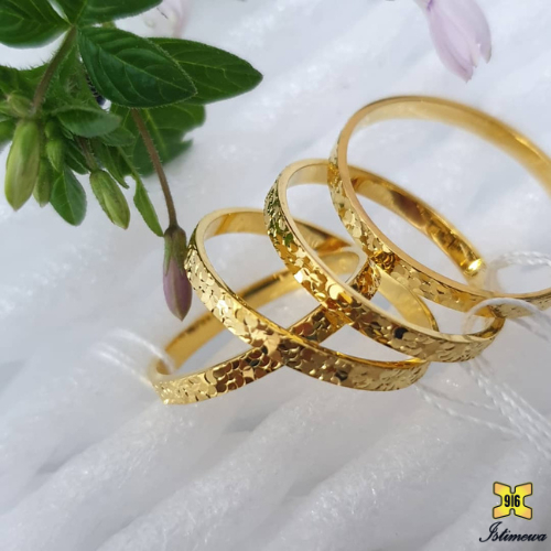 ISTIMEWA 916 Gold Cutting Ring Cincin Corak Pemotongan Emas 916 ...