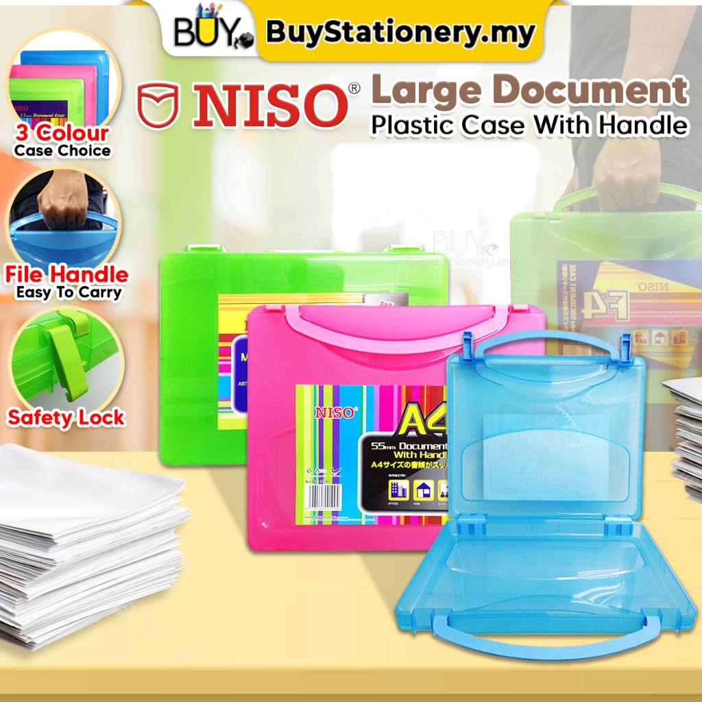 NISO Fail Plastik Bekas F4/A4 File Folder File Organizer Document Case ...