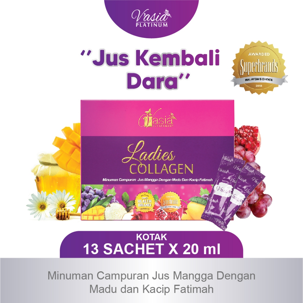 V'ASIA LADIES COLLAGEN SACHET - Jus Jamu Moden Khusus Kesihatan Dalaman ...