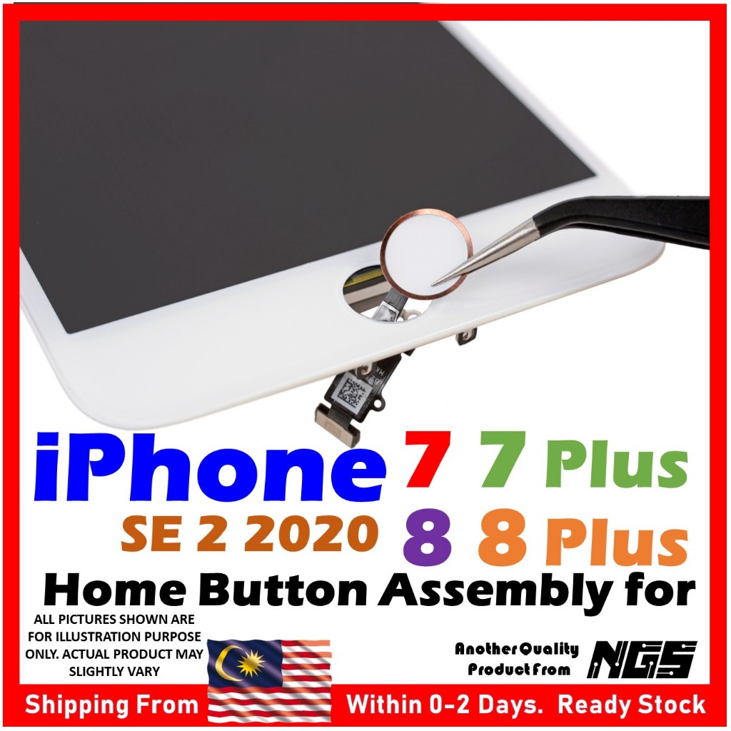 (NO Fingerprint) Touch ID Home Button Ribbon Compatible For iPhone 7 ...