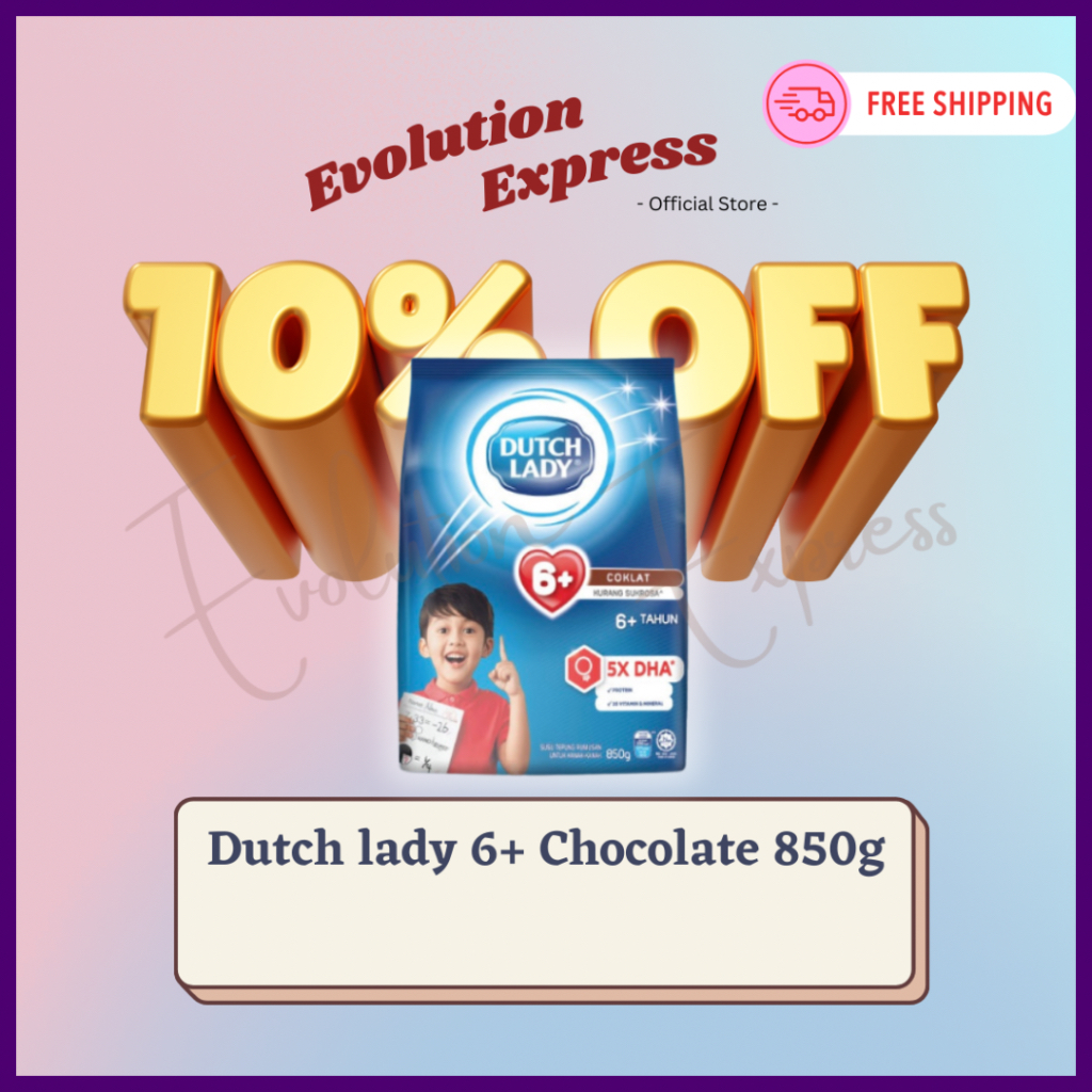 Dutch Lady 6+ Milk Powder Biasa / Chocolate 850g | Milk Formula for 6 ...