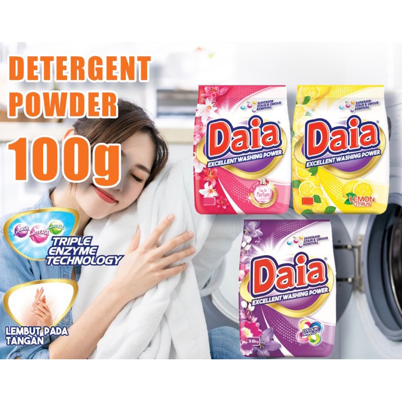 Daia powder detergent 100gm | Shopee Malaysia