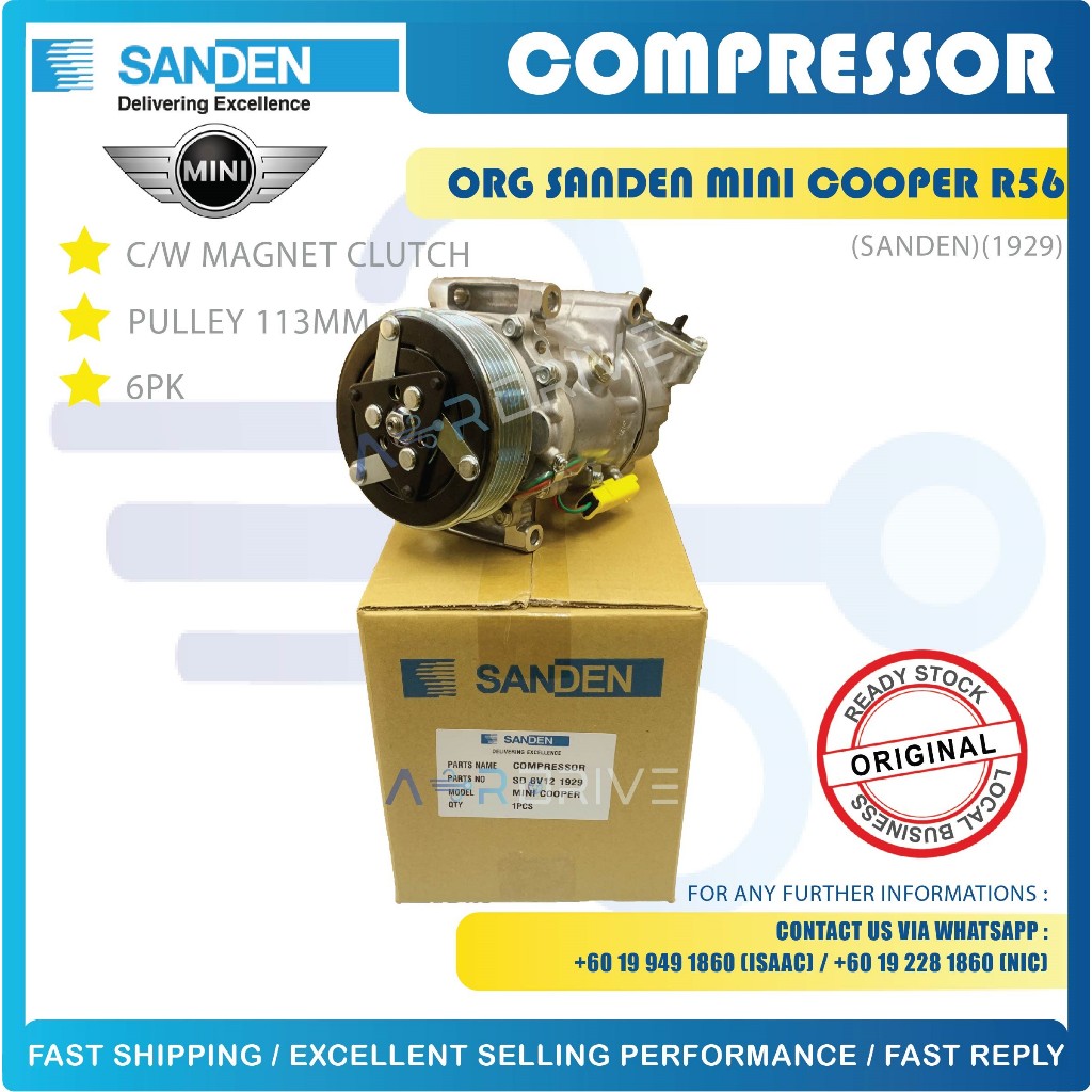 ORIGINAL SANDEN MINI COOPER R56 / R57 / COUNTRY MAN R60 SD6V12 ...