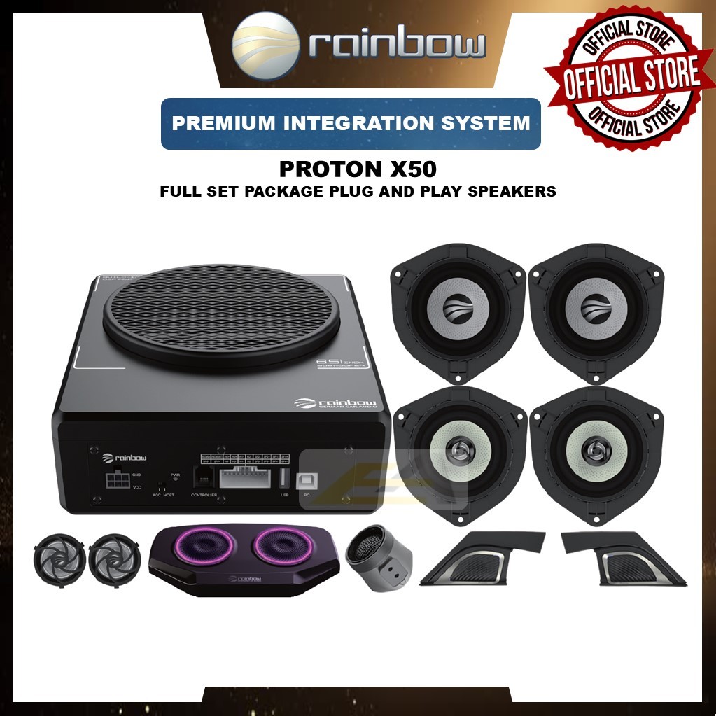 Proton X50 | Full Set Plug & Play Speakers | Rainbow Audio | Premier ...